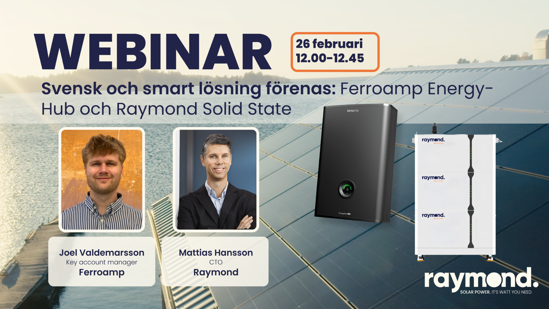 Raymond Academy Webinar: Svensk och smart lösning förenas - Ferroamp ...